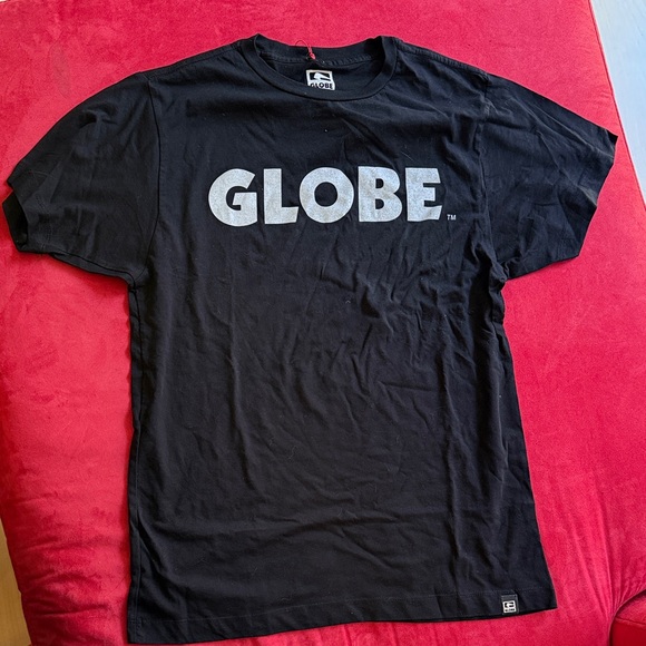 Globe | Shirts | Globe Classic Black Tee With Silver Logo | Poshmark